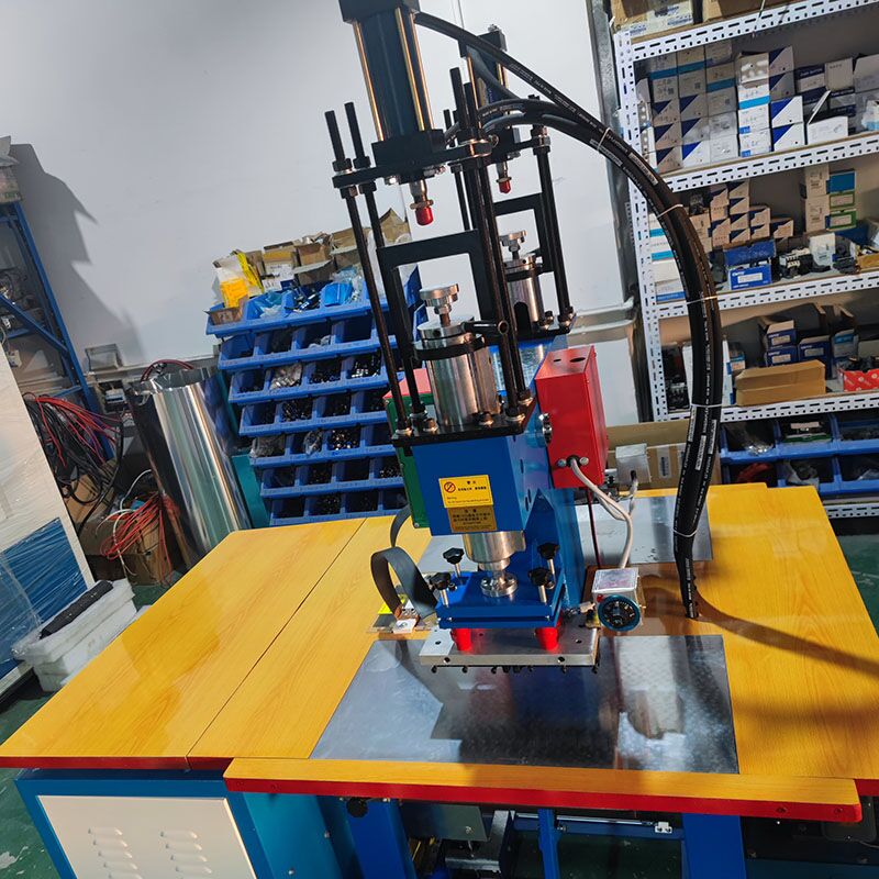 Hydraulic 1T Pressure High Frequency Double Head Welding Machine PU ...