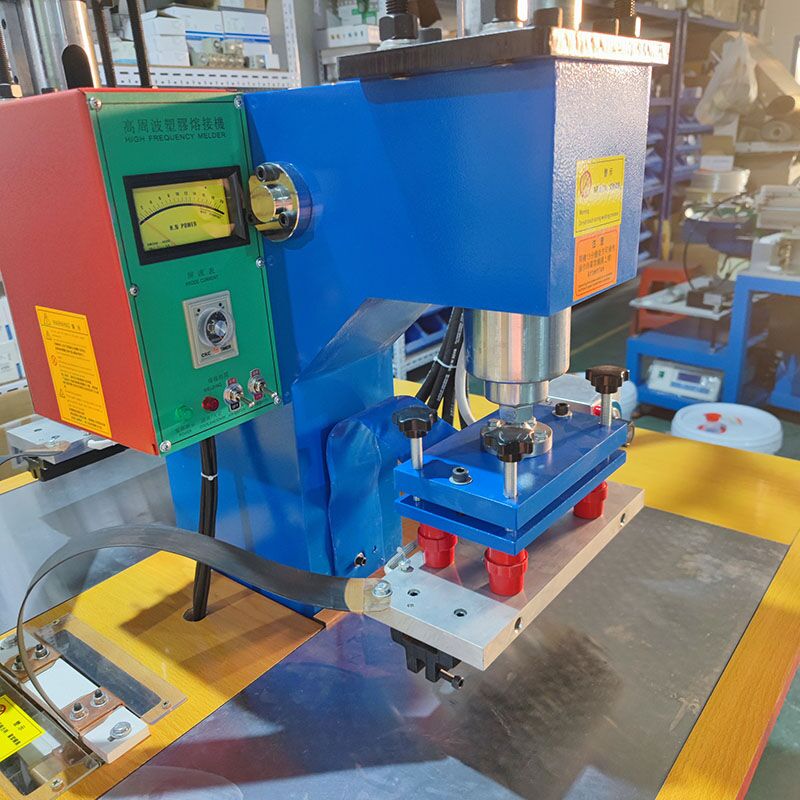 Hydraulic 1T Pressure High Frequency Double Head Welding Machine PU ...