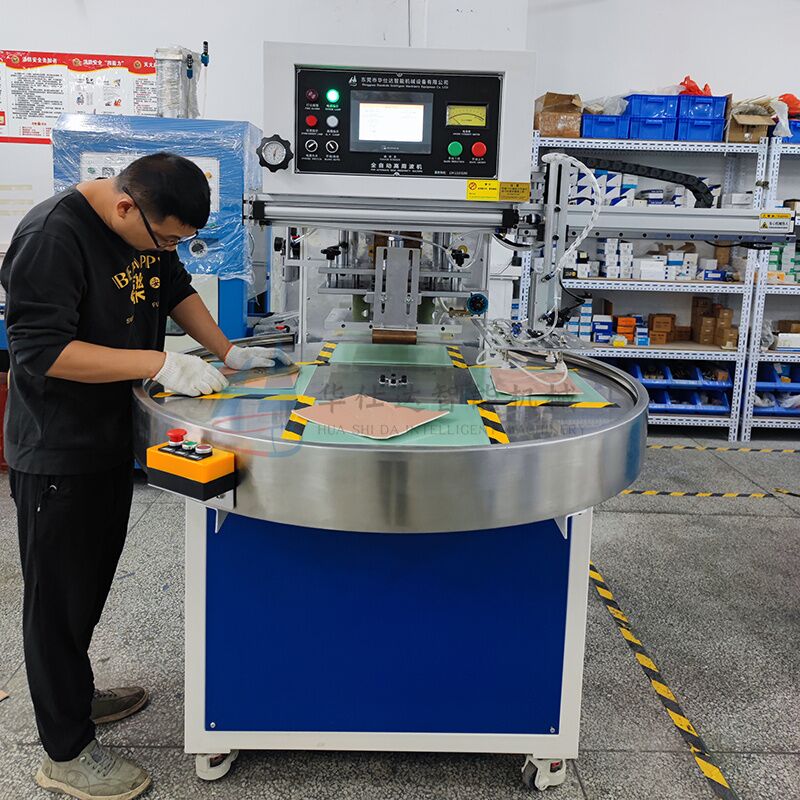 12KW Auto Round Rotary High Frequency Welding Machine For PU Leather ...